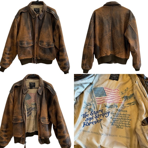 Avirex | Jackets & Coats | Vintage Avirex Type A2 Leather Flight Jacket ...